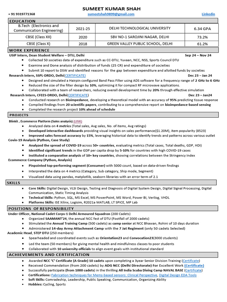 DA Resume | PDF