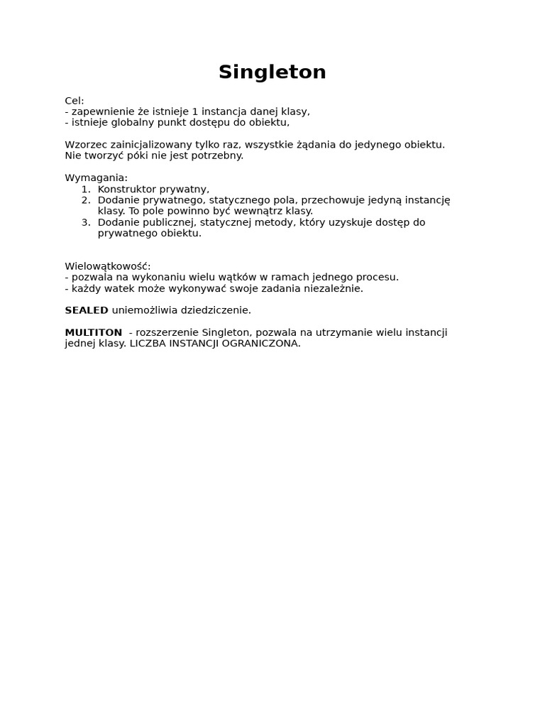 Singleton | PDF