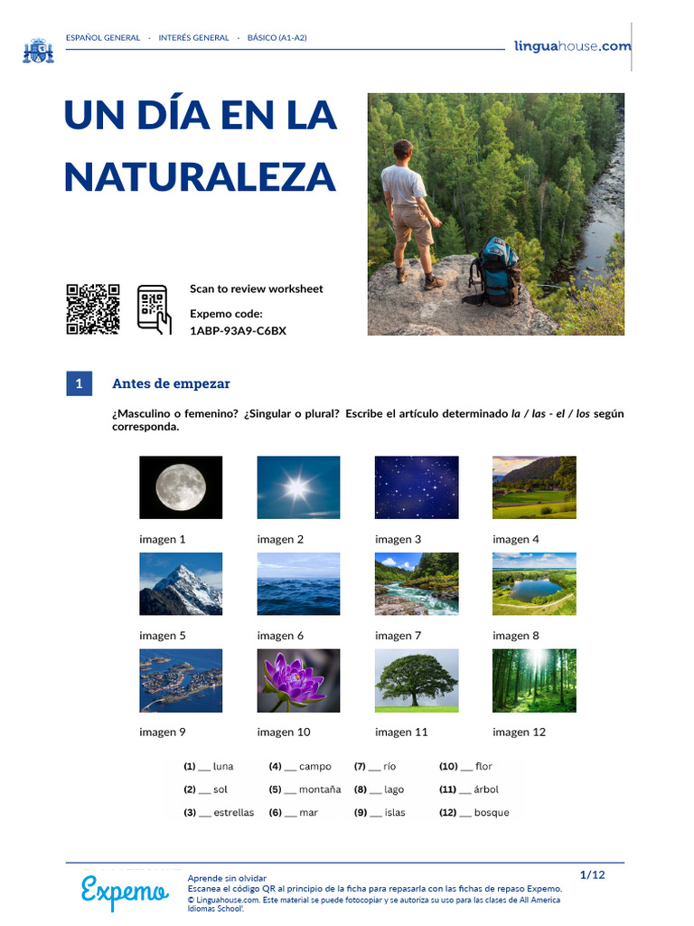 Un Día en La Naturaleza Castellano Spanish Student | PDF | Idiomas ...