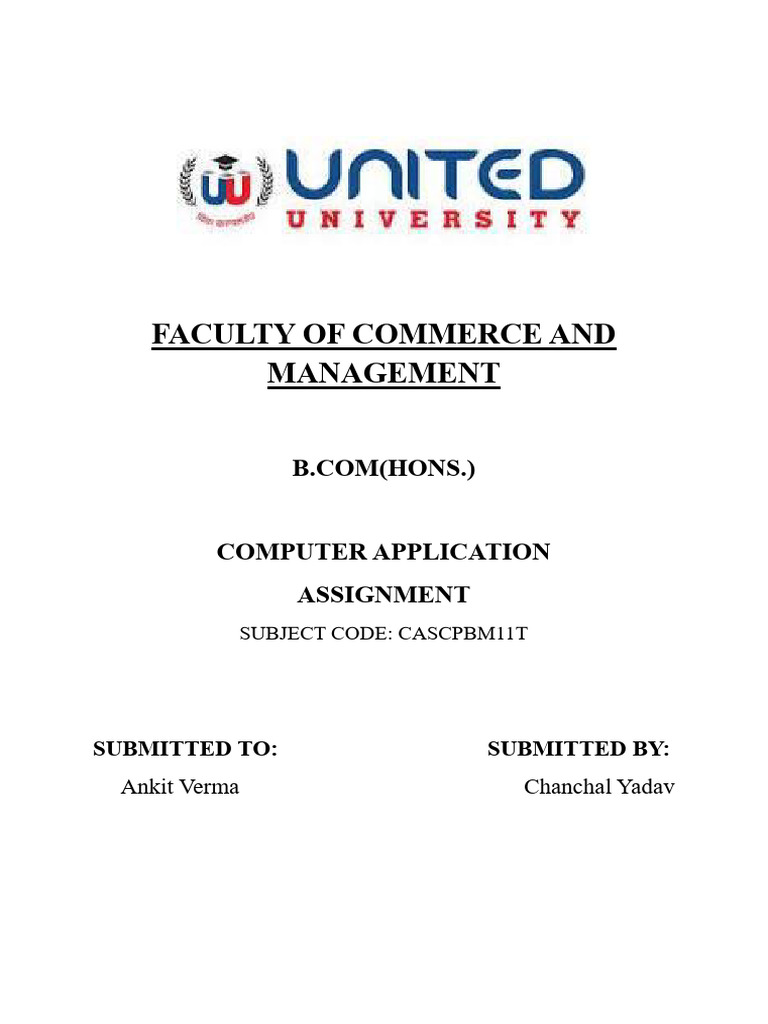 Faculty of Commerce and Management | PDF
