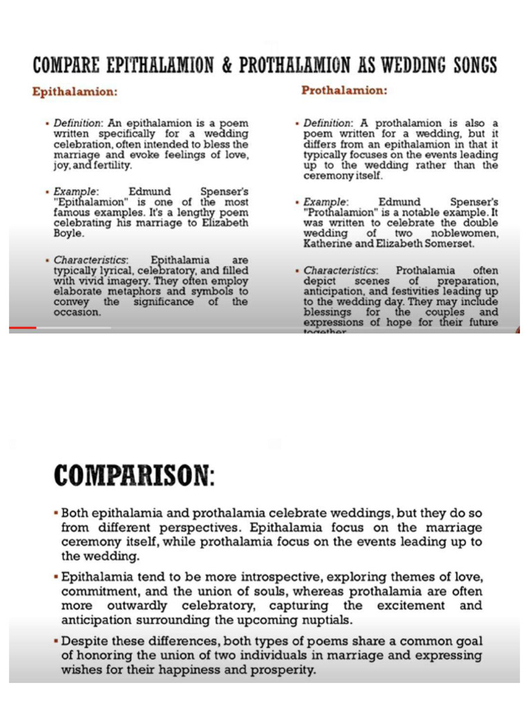 Epithalamion Prothalamion Comparison1-Compressed | PDF