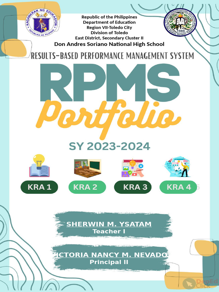 E Rpms Portfolio Design 2 2023 2024 Depedclick | PDF | Learning | Pedagogy