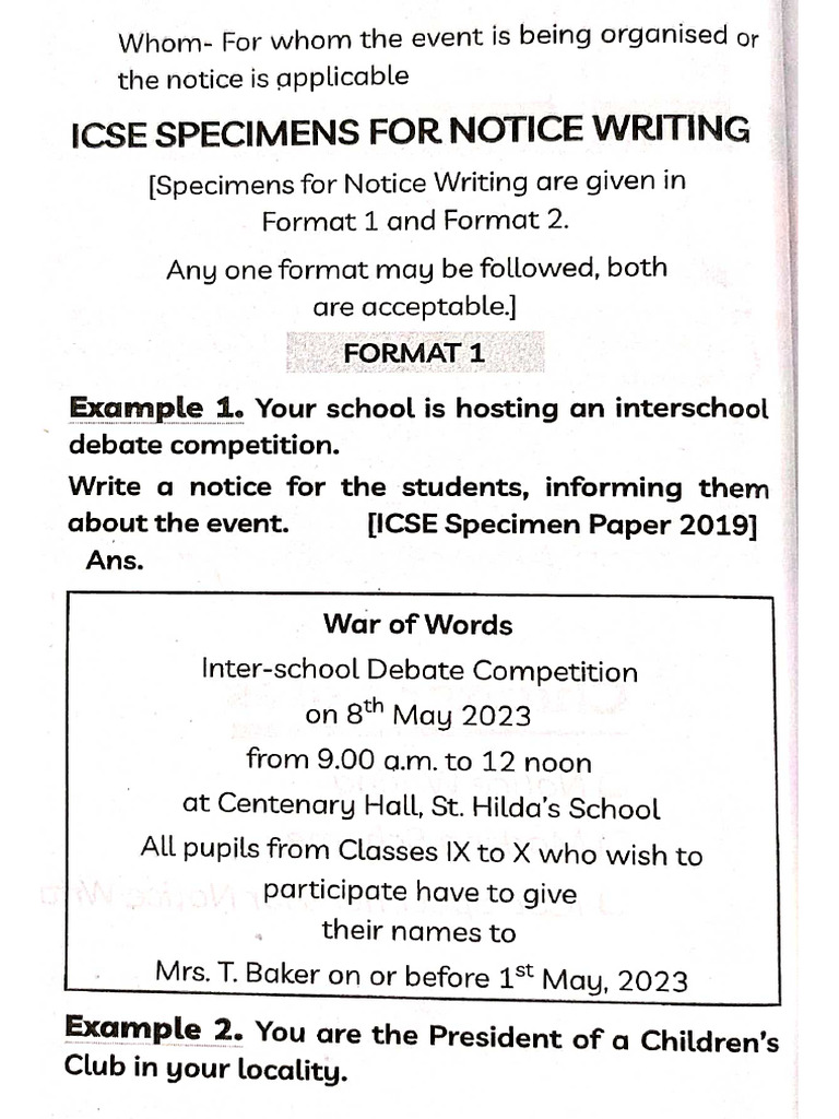 ,notices For Practice | PDF