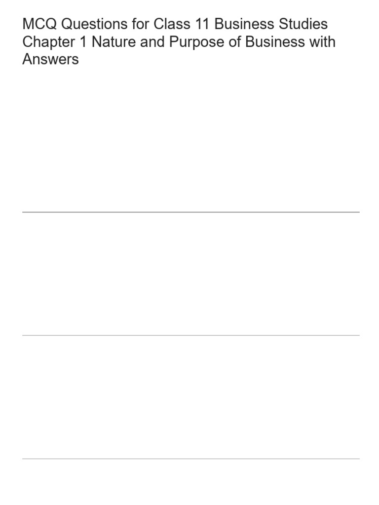 XI_BST_MCQ | PDF | Partnership | Cooperative