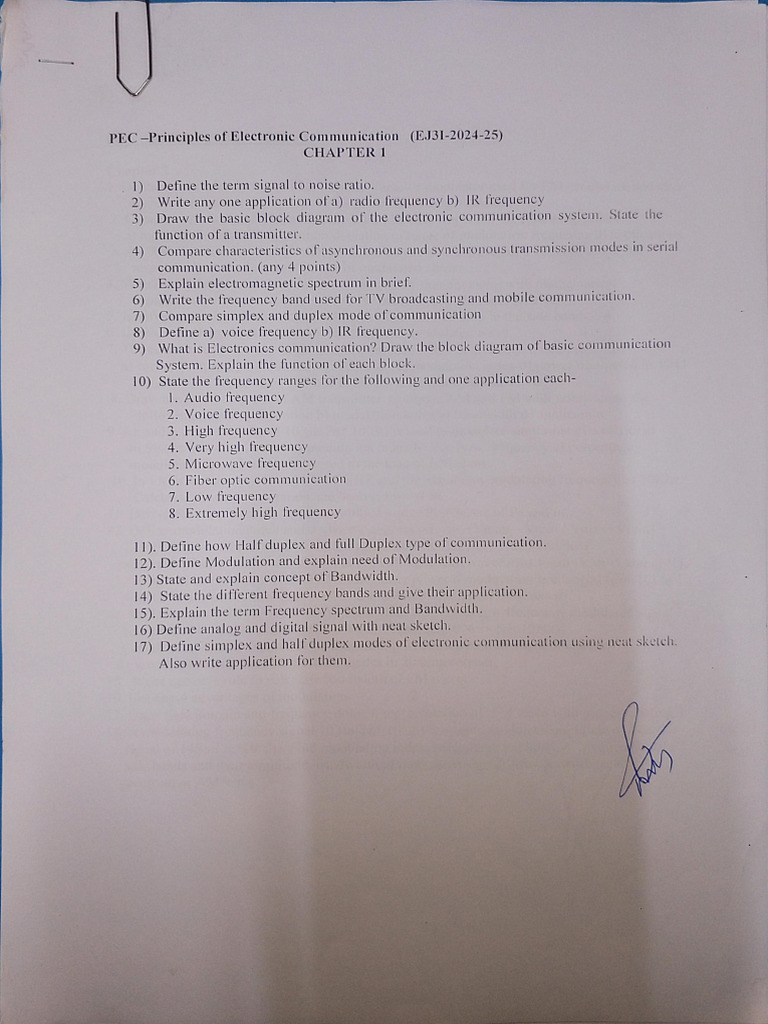 PEC Imp Question | PDF | Frequency Modulation | Antenna (Radio)