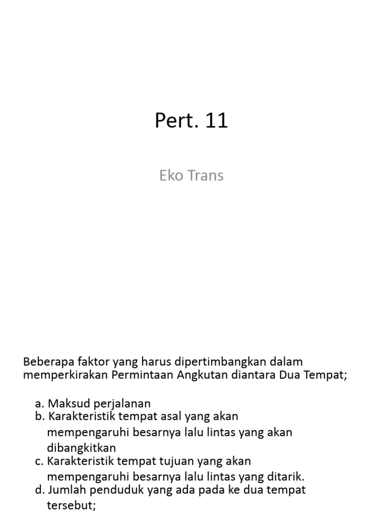 Pert.11 (Eko Trans) | PDF