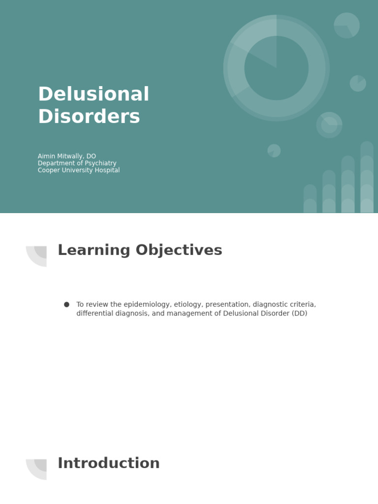 Overview of Delusional Disorders | PDF | Delusion | Mental Disorder