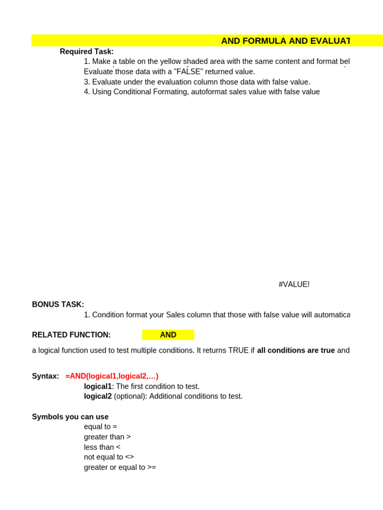 Ms Excel Exercises Set 1 2 | PDF | Microsoft Excel | Function (Mathematics)