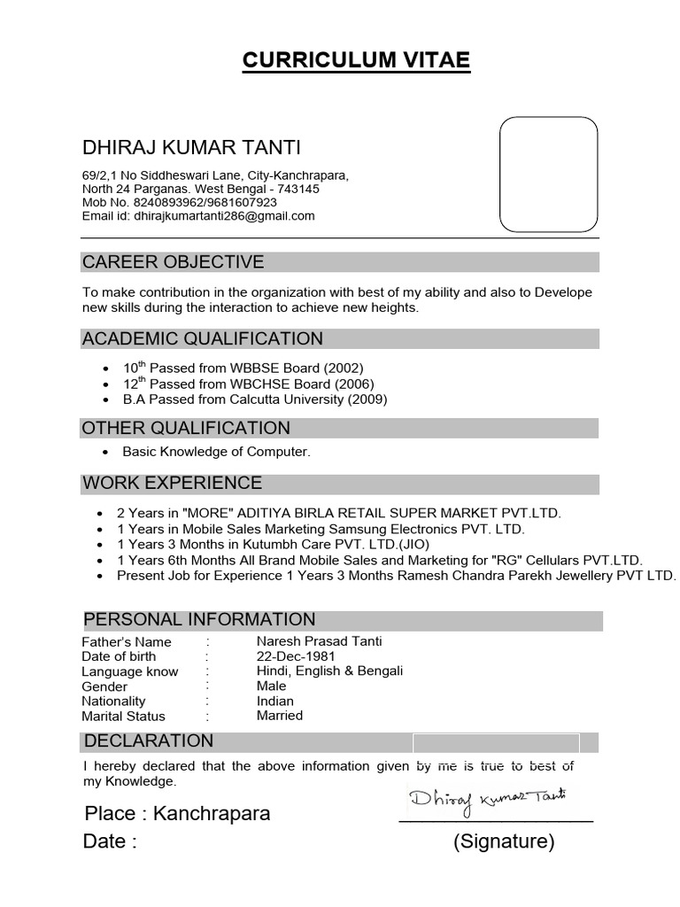 VIVEK THAKUR CV (1) | PDF