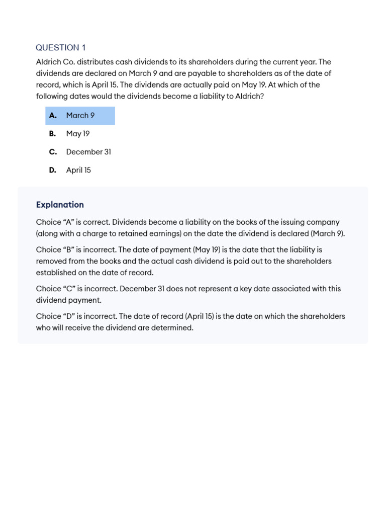 M4 Stockholders - Equity Part 2 - Answers | PDF | Dividend | Debits And ...