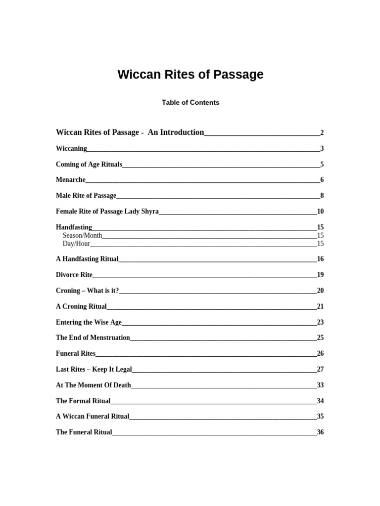 Wiccan Rites of Passage Guide | PDF | Wicca | Wedding