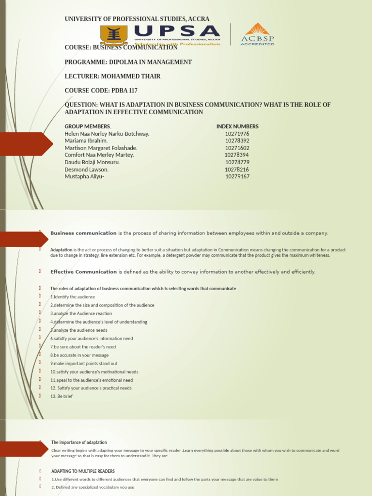 Bus Communication PowerPoint | PDF | Communication | Human Communication