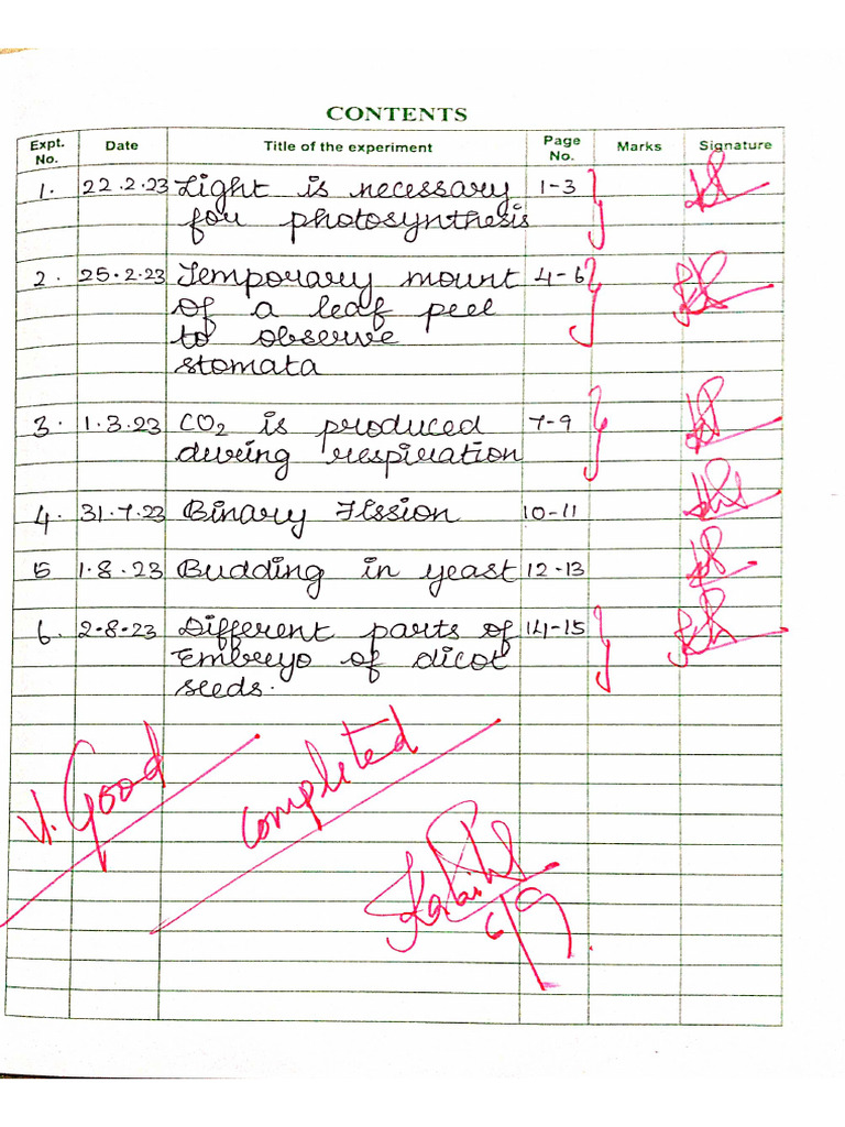 Biology Record | PDF