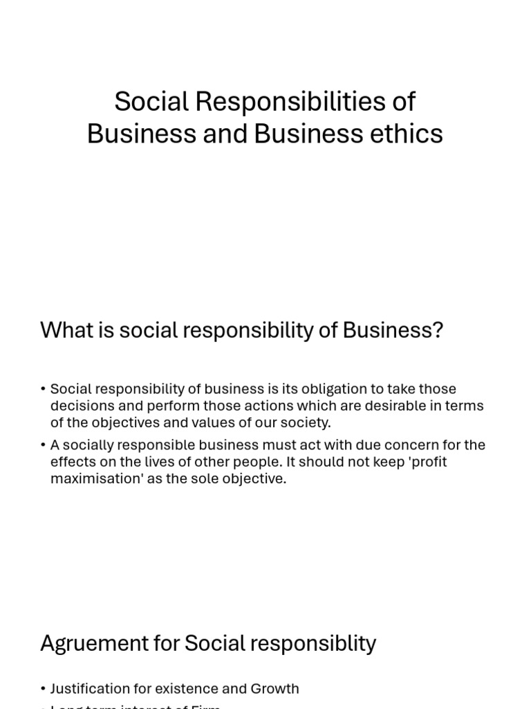 CH-6 Social Responsiblities of Business PDF | PDF | Pollution | Business