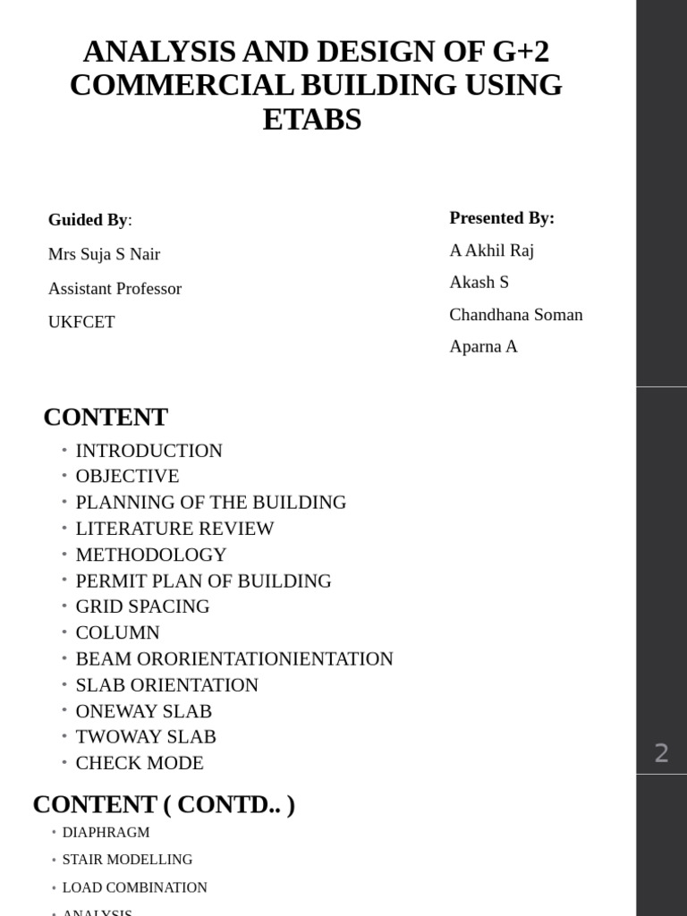 G+2 Commercial Building Design Analysis | PDF | Structural Load | Beam ...