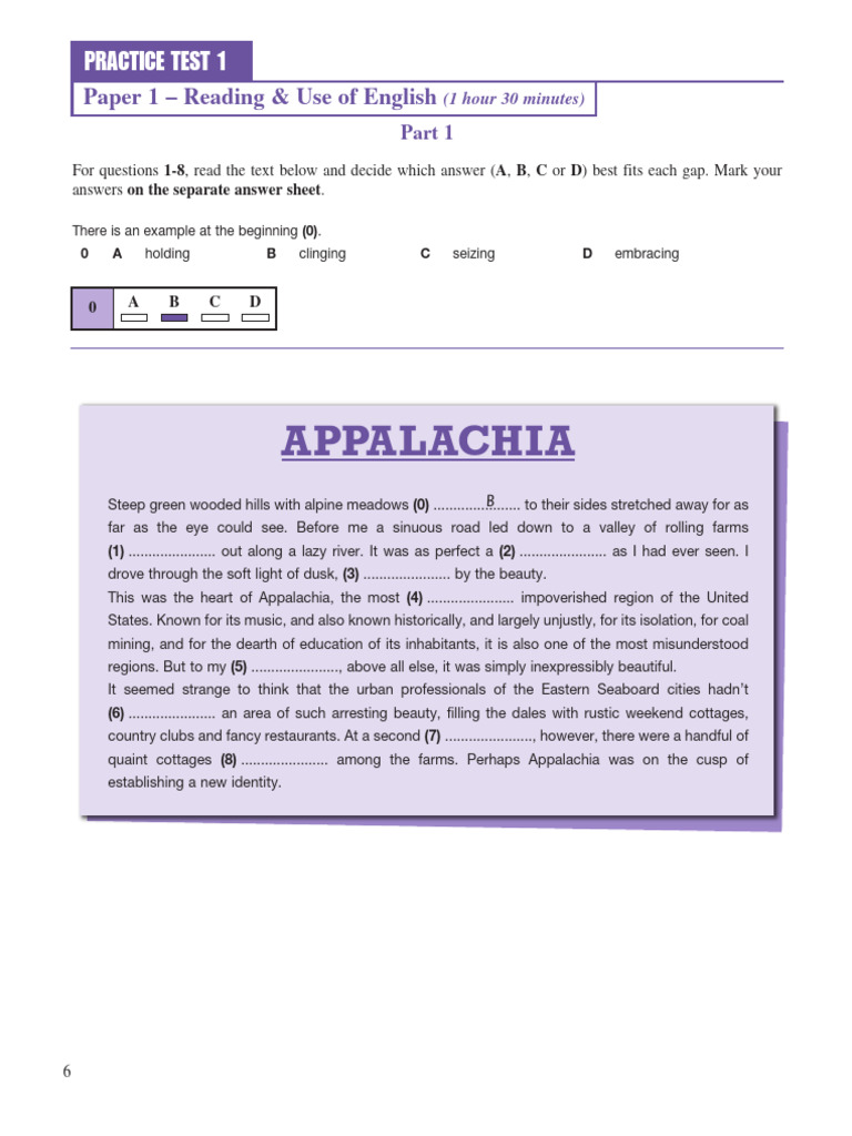 CPE Reading and Use of English (Test 1) | PDF | Diet (Nutrition) | Diet ...