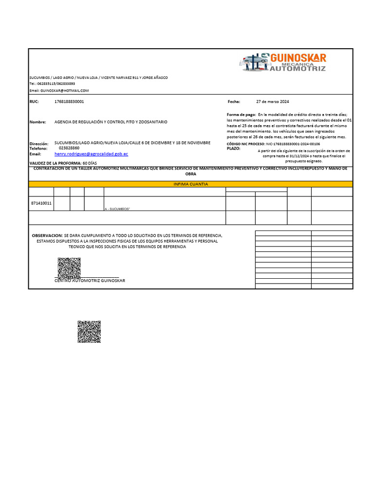 Proforma Guinoskar Infima 20242703-Signed-Signed | PDF