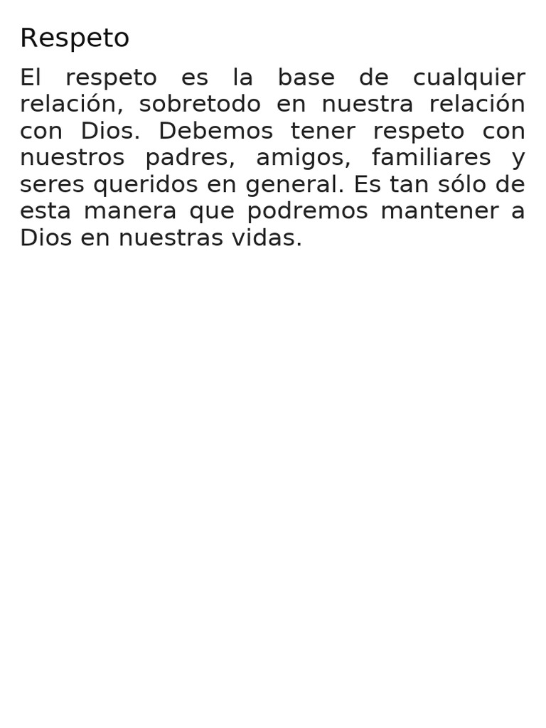 Respeto | PDF