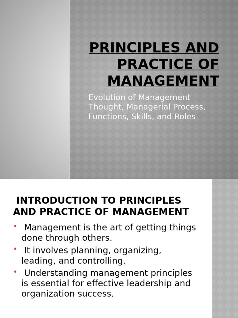 Principles and Practice of Management - Unit 1 | PDF | Brainstorming | Social Psychology