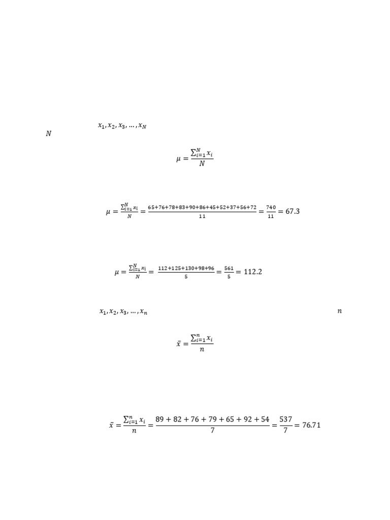 Measures Of Grouped And Ungrouped Data Se 201 Pdf Variance 8689
