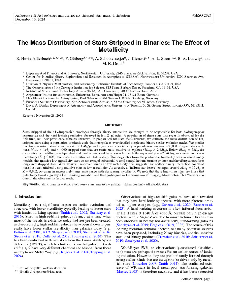 Stripped Star Mass Distribution Analysis | PDF | Stars | Galaxy