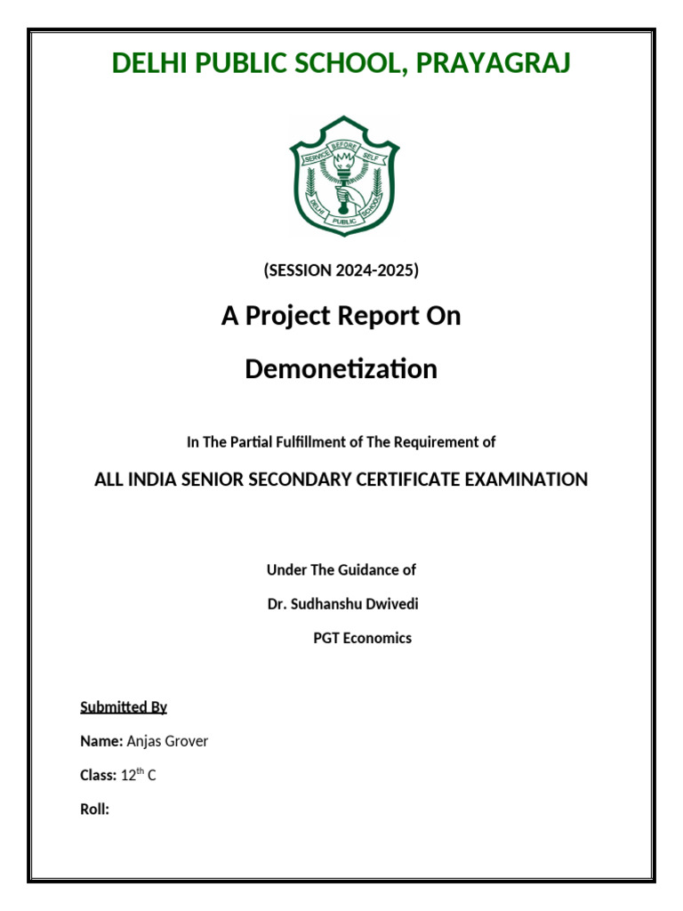 Project Front Page | PDF