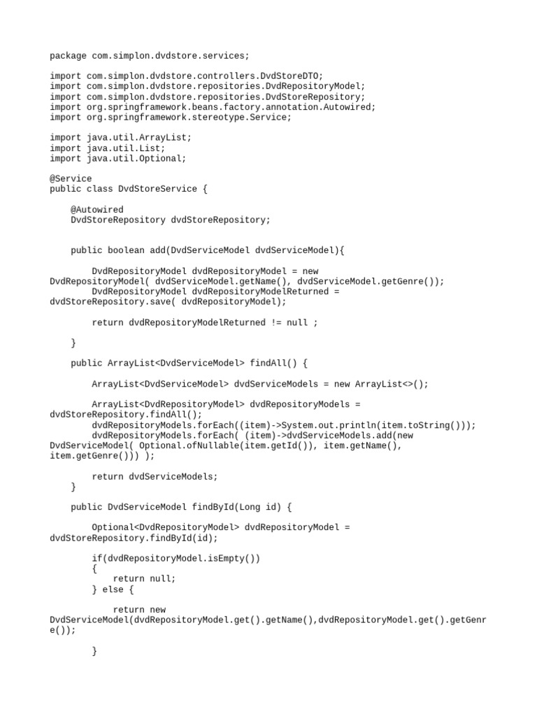 Service | PDF | Boolean Data Type | Computer Programming