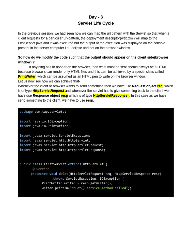 Servlet_Life_Cycle_-Notes_lyst3659 | PDF | Software Engineering | Software