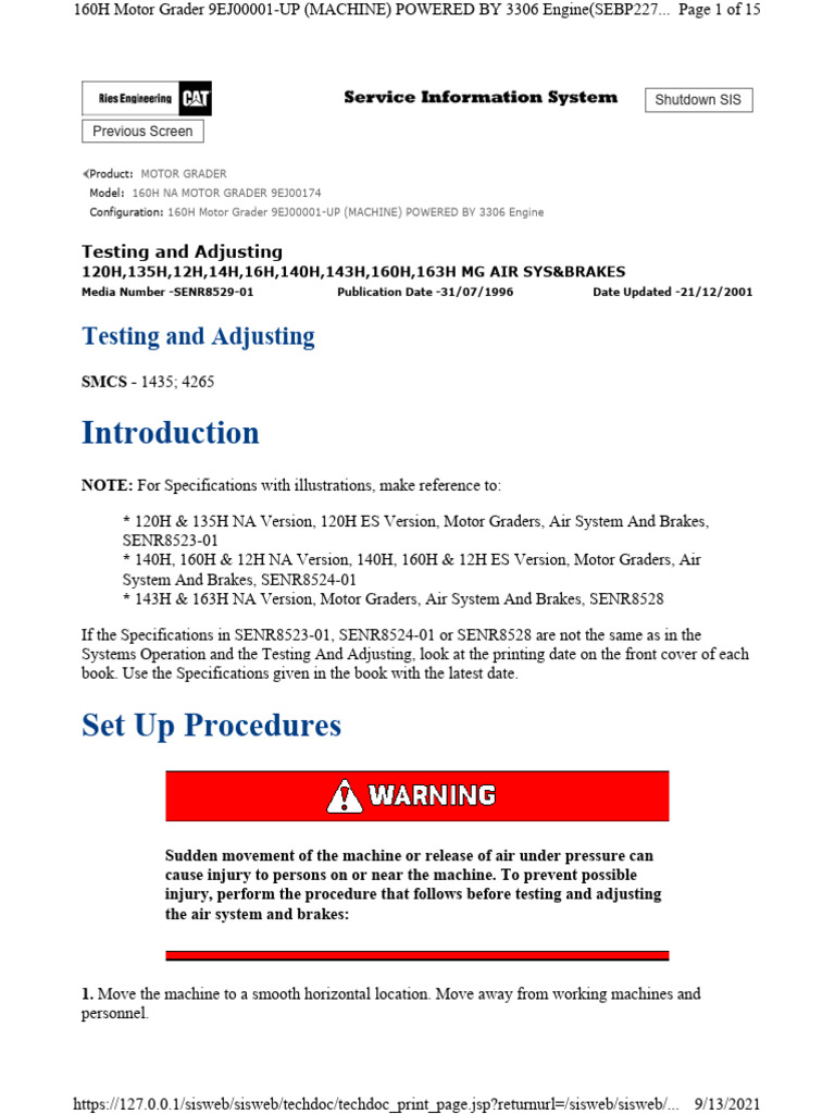 140h Air Sys and Brakes | PDF | Valve | Brake