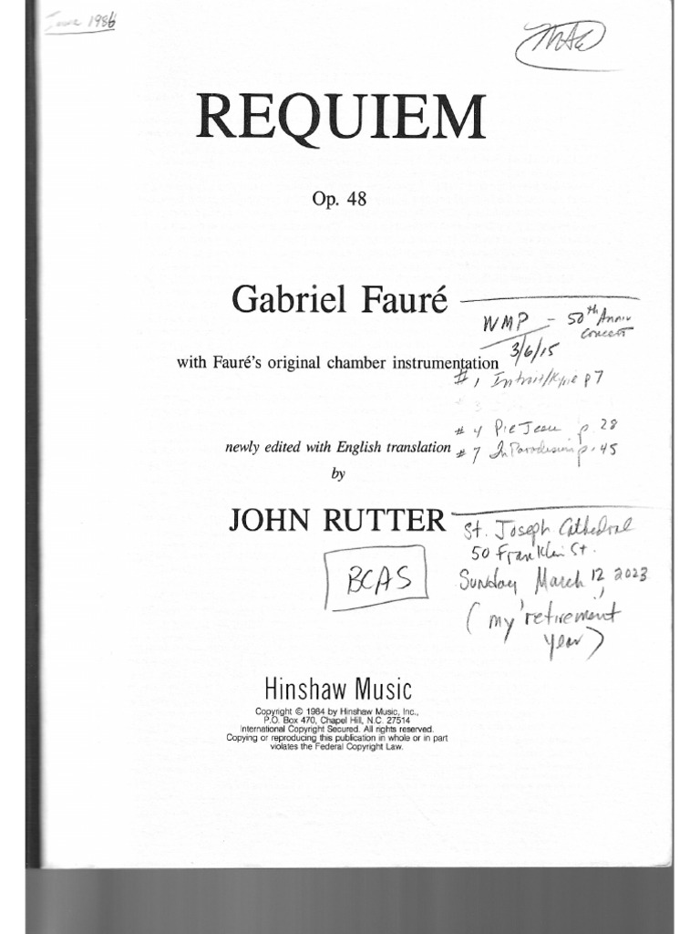 Faure Requiem | PDF