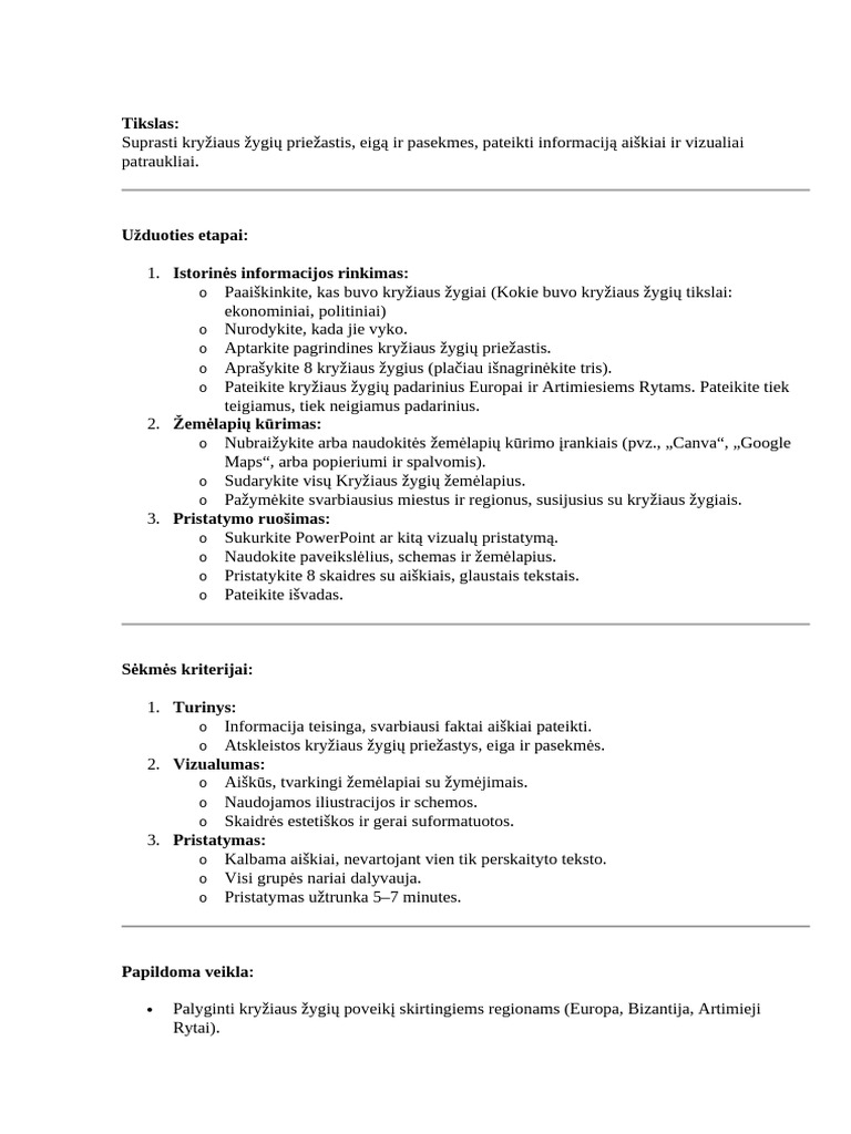 kryziaus zygiu uzduotis (1) | PDF