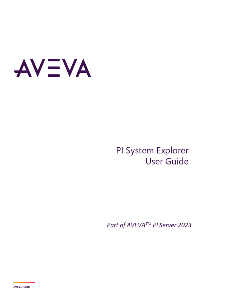 AVEVA PI Server 2023 PI System Explorer User Guide-En | PDF | Computing ...
