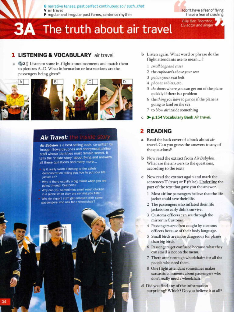 NEF Upper Intermediate - Unit 03 - SB | PDF | Adverb | Flight Attendant