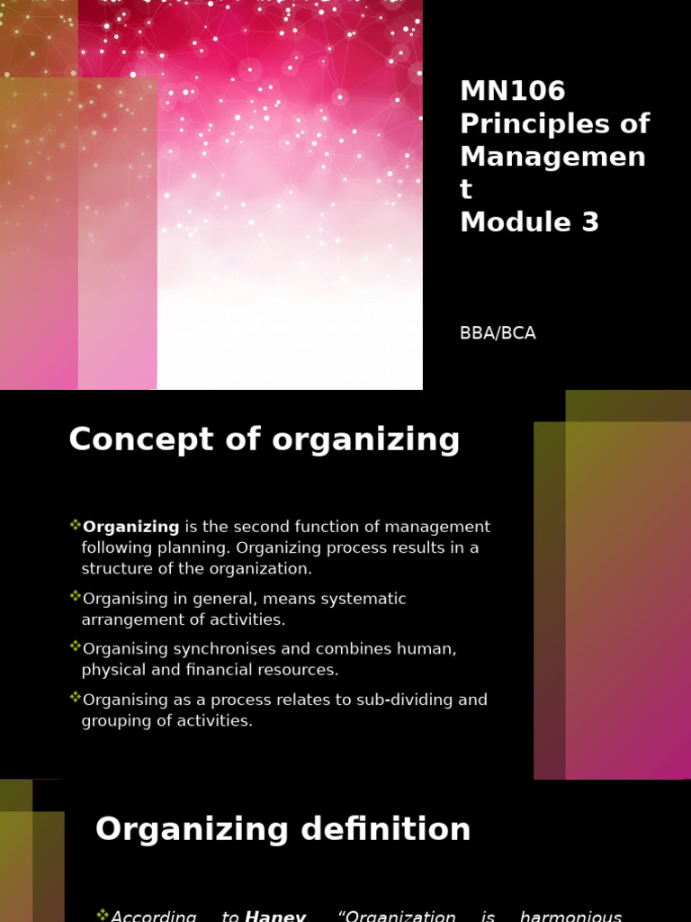 MN106 POM module 3 | PDF | Organizational Structure | Business