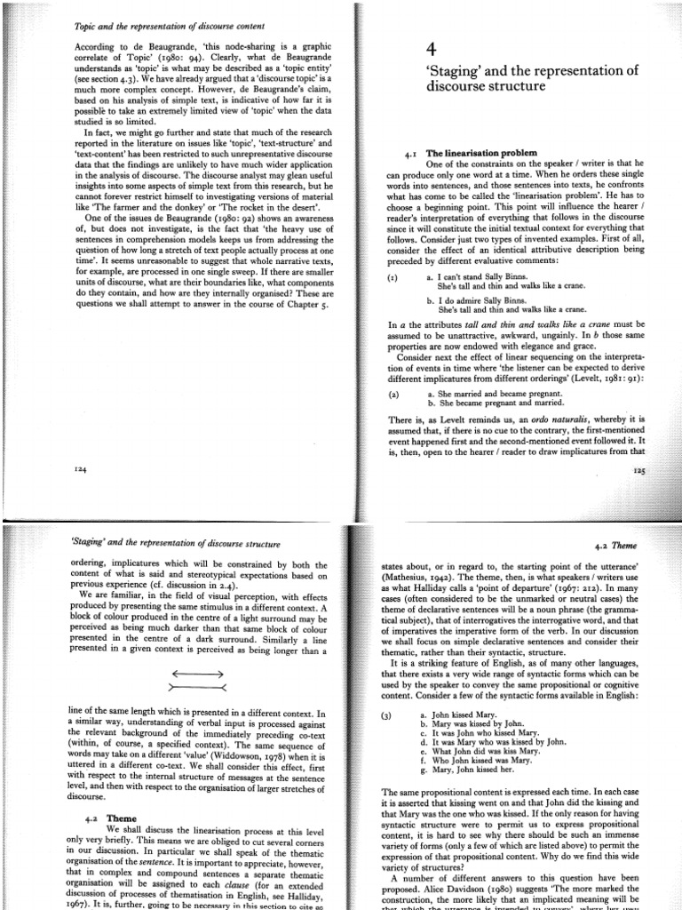 Discourse Structure | PDF