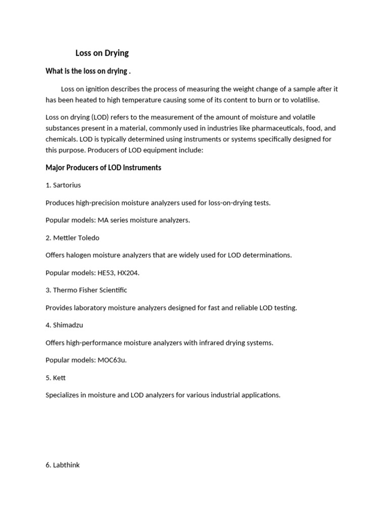 Loss On Drying-WPS Office | PDF