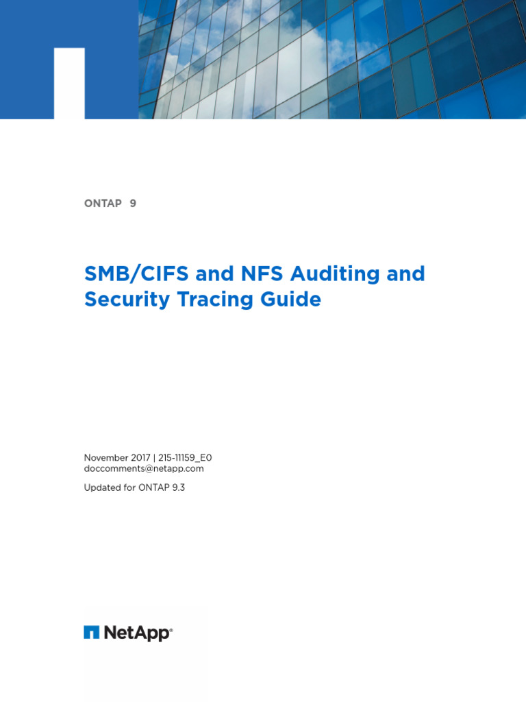 ONTAP 90 SMBCIFS and NFS Auditing and Security | PDF | Login | Computer ...