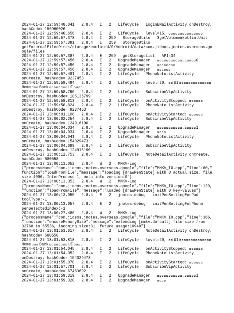 Android App Lifecycle Logs Analysis | PDF | Computing | Software