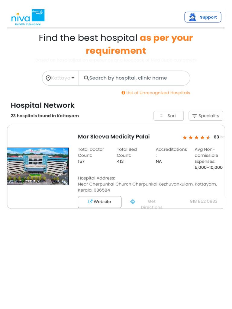 Hospital Network - Niva Bupa | PDF | Hospital | Medical And Health ...