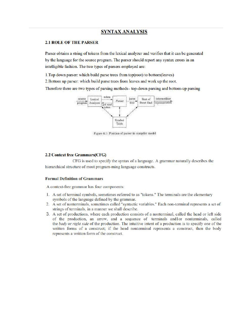 Compiler Design Unit 2 | PDF