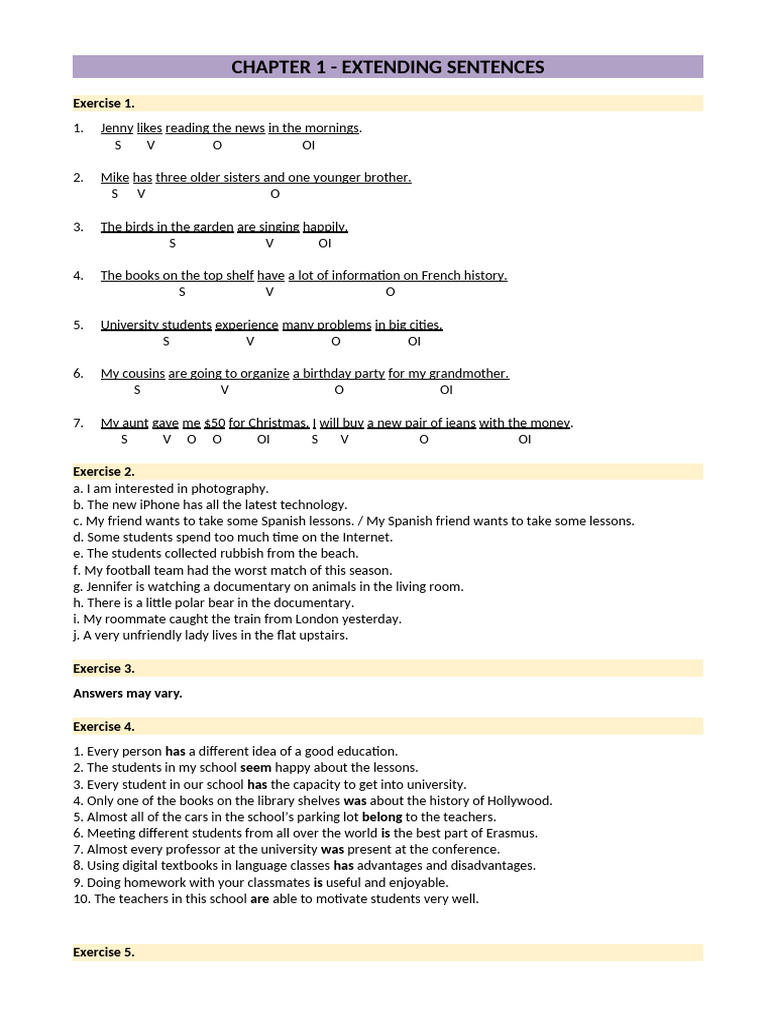 Writing Pack CHAPTER 1-5 Answer Key | PDF | Climate Change | Climate