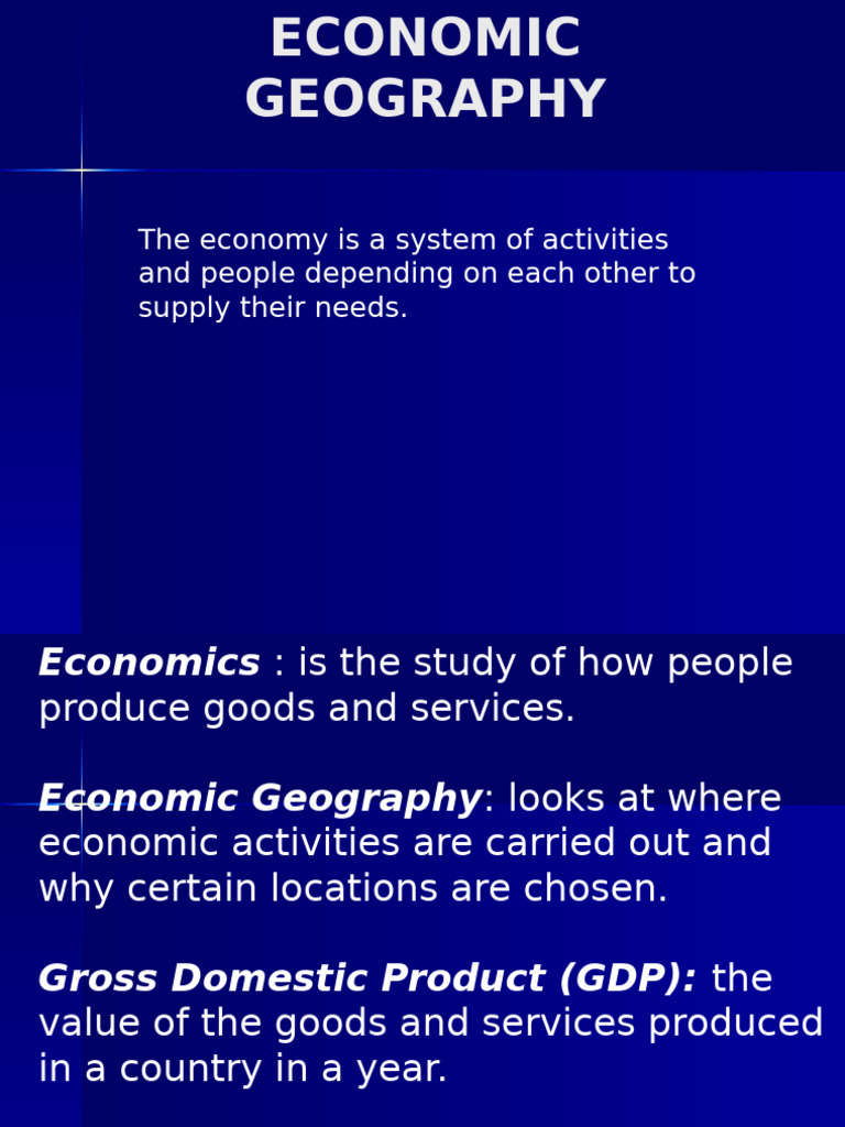 Economic Geography 1 | PDF | Agriculture | Food Security