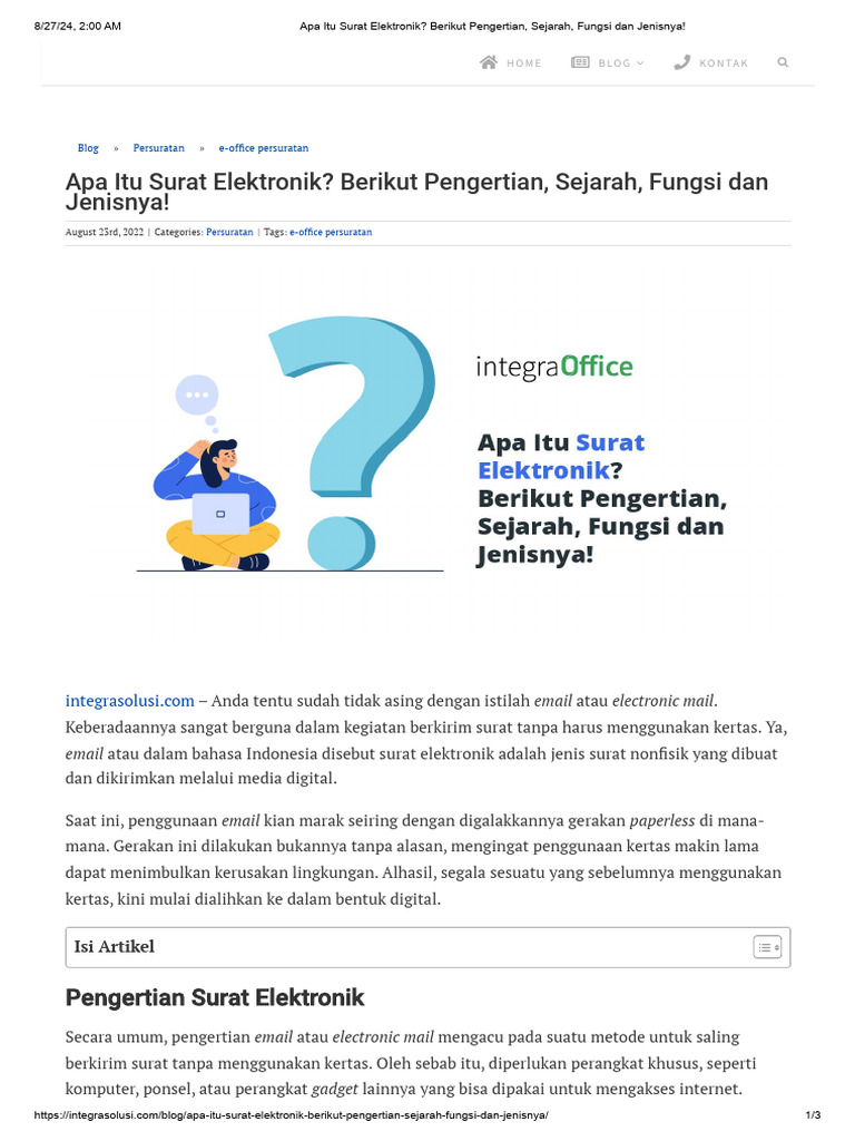 Apa Itu Surat Elektronik_ Berikut Pengertian, Sejarah, Fungsi dan ...