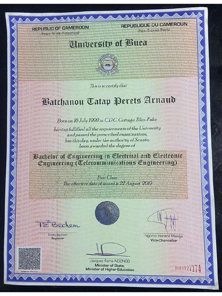 First Degree Certificate | PDF