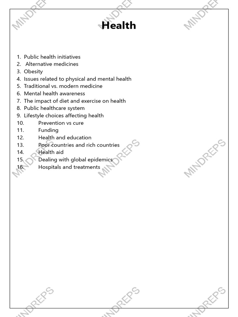 Health Vocabulary_watermark | PDF | Mental Disorder | Obesity