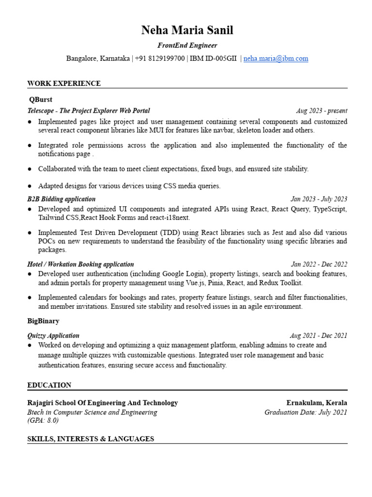 Neha Maria Sanil.docx | PDF | Software Engineering | Software