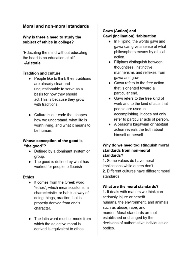 Ethics Midterms Reviewer | PDF | Morality | Dignity