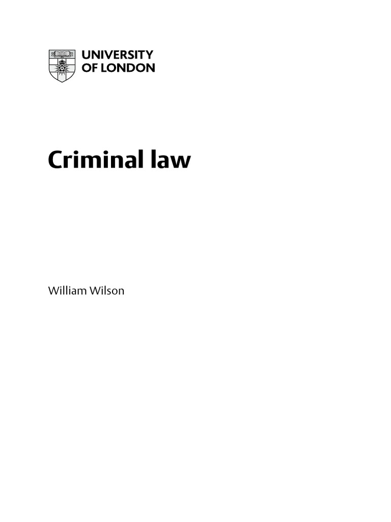 Year 1 Criminal Law Guide B&N | PDF | Common Law | Crimes