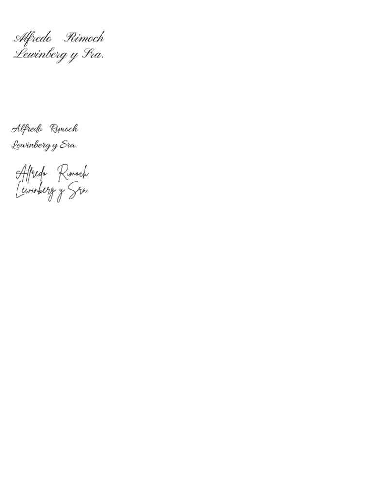 Para el Sr y Sra. | PDF