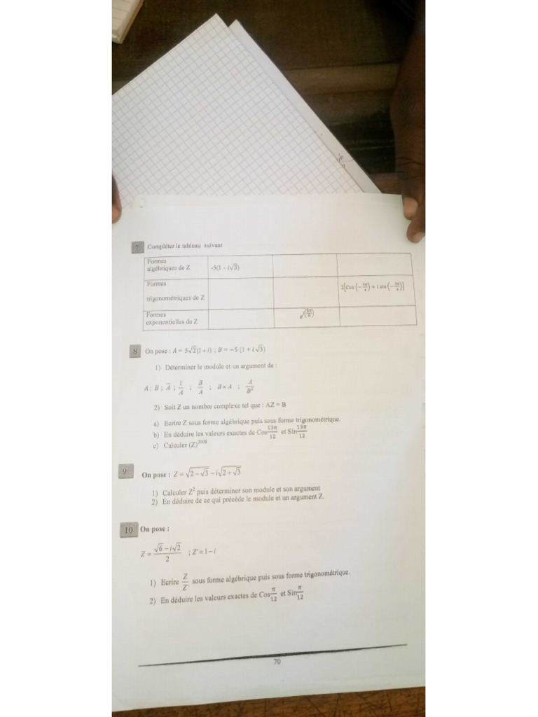 Exo Nombre Complexe | PDF